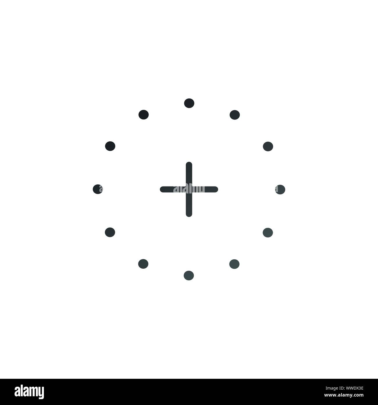 Plus Symbol in gestrichelten Kreis. Kreuz Symbol für Ihre Web site ...