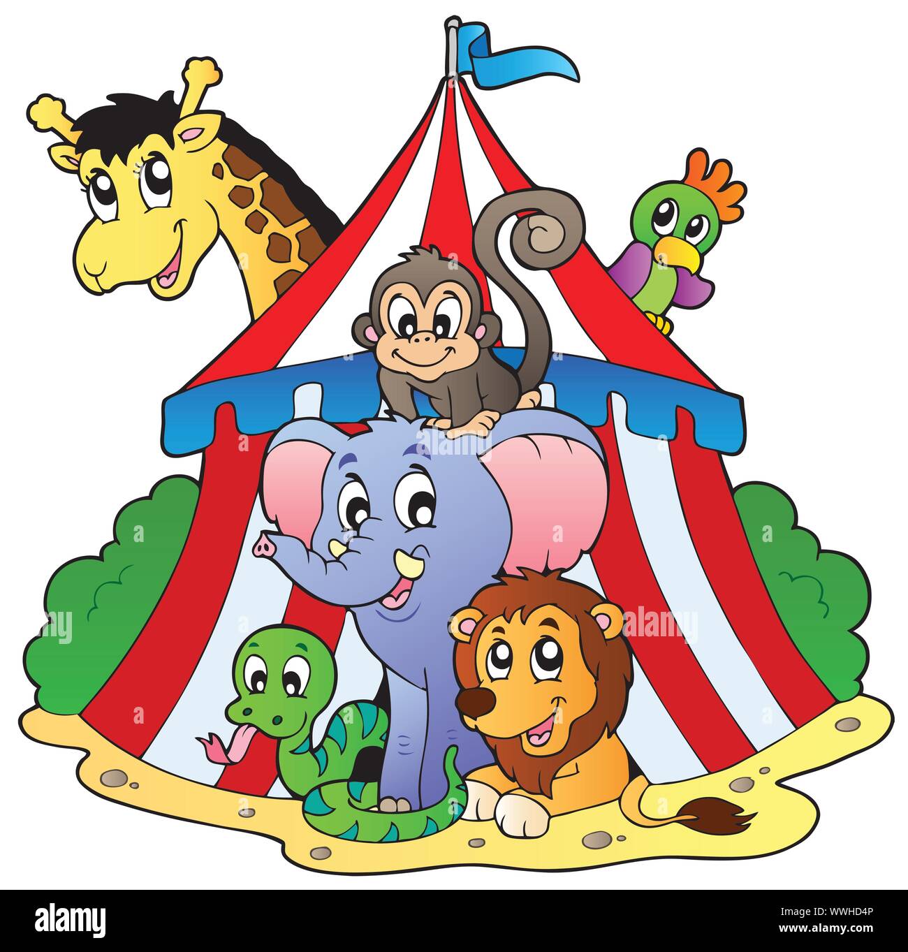 Cartoon zirkustiere -Fotos und -Bildmaterial in hoher Auflösung – Alamy