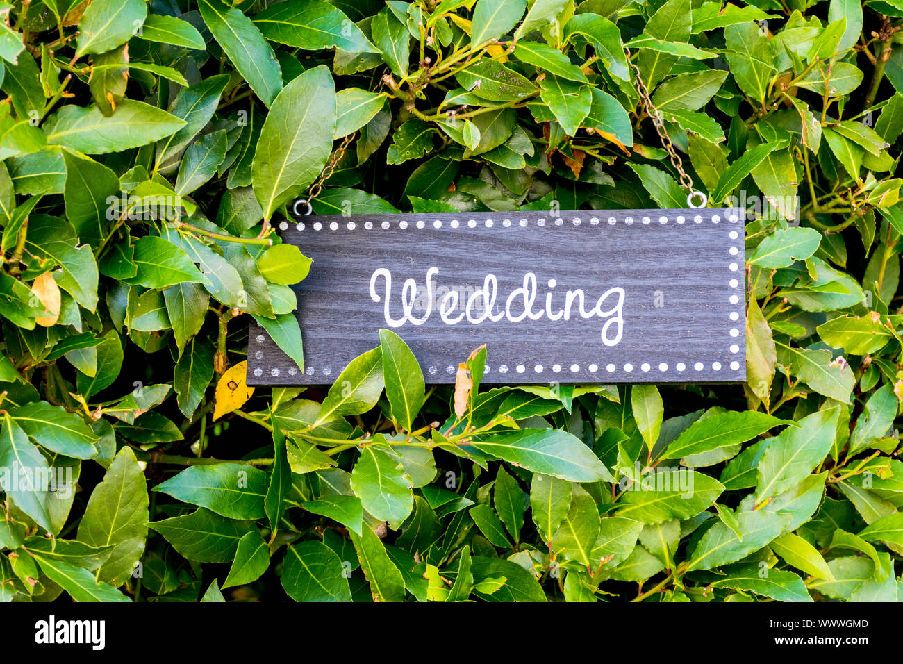 Zeichen bei der hochzeit Stockfotos und -bilder Kaufen - Alamy