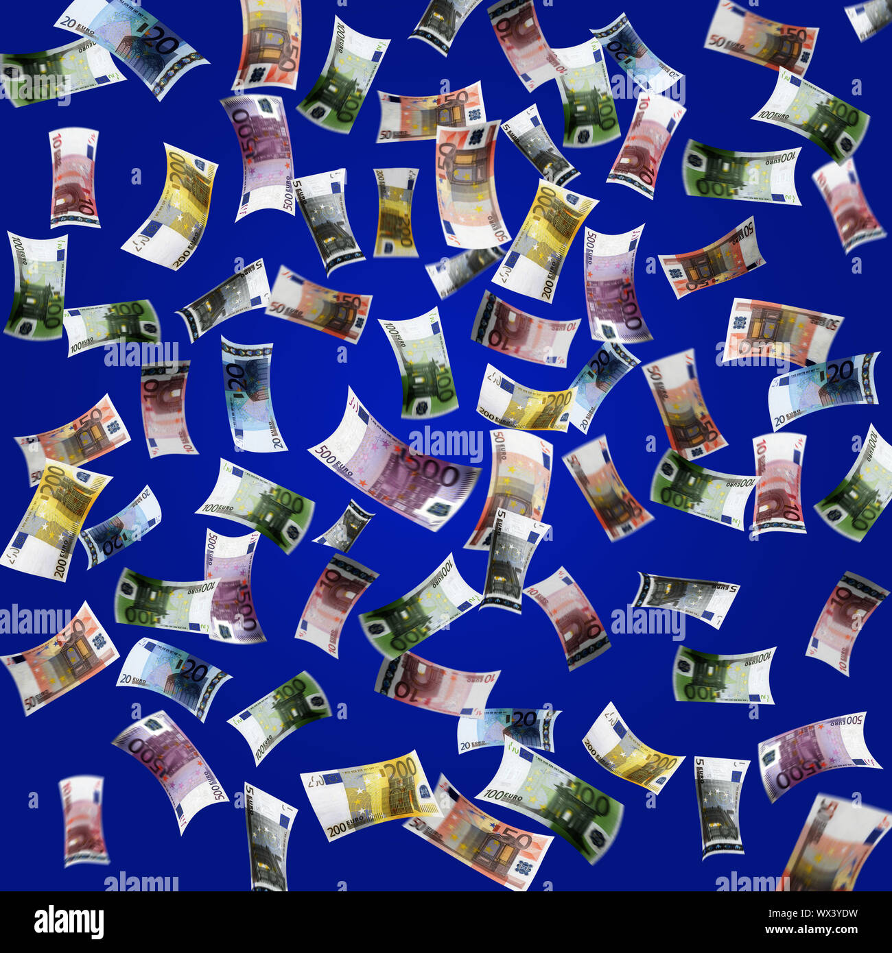 Geld Regen, Geld Hochwasser Stockfotografie - Alamy