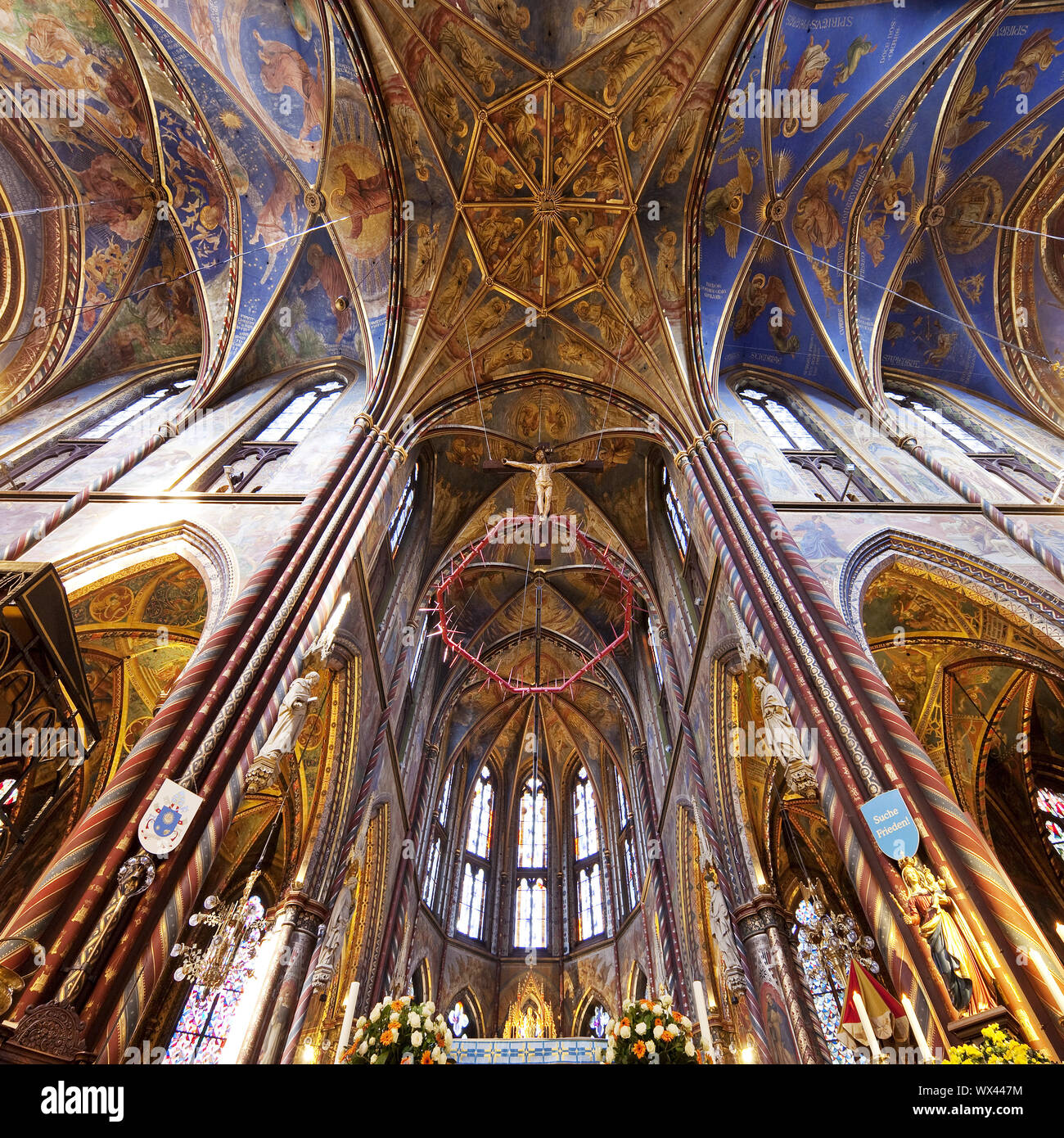 Innenansicht der St. Mary's Basilica, Wallfahrtsort, Kevelaer ...