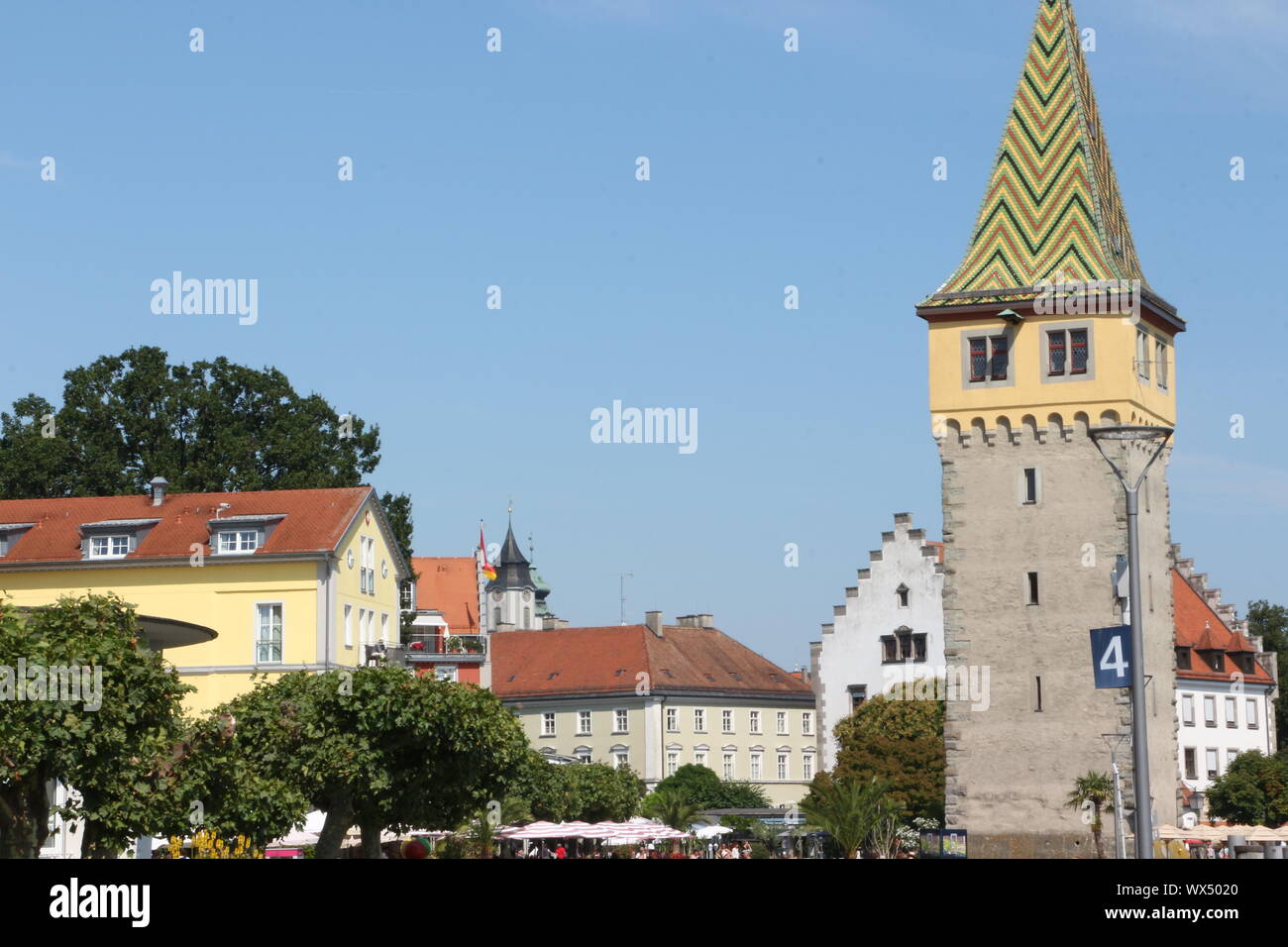 Historische Gebäude in der Altstadt von Lindau am Bodensee ...