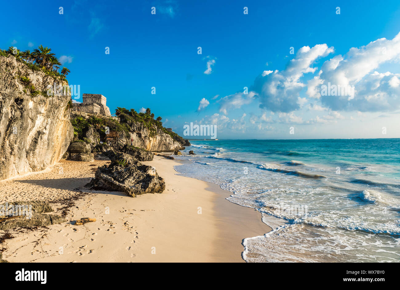 Tulum Ruins Beach Mexico Stockfotos und -bilder Kaufen - Alamy
