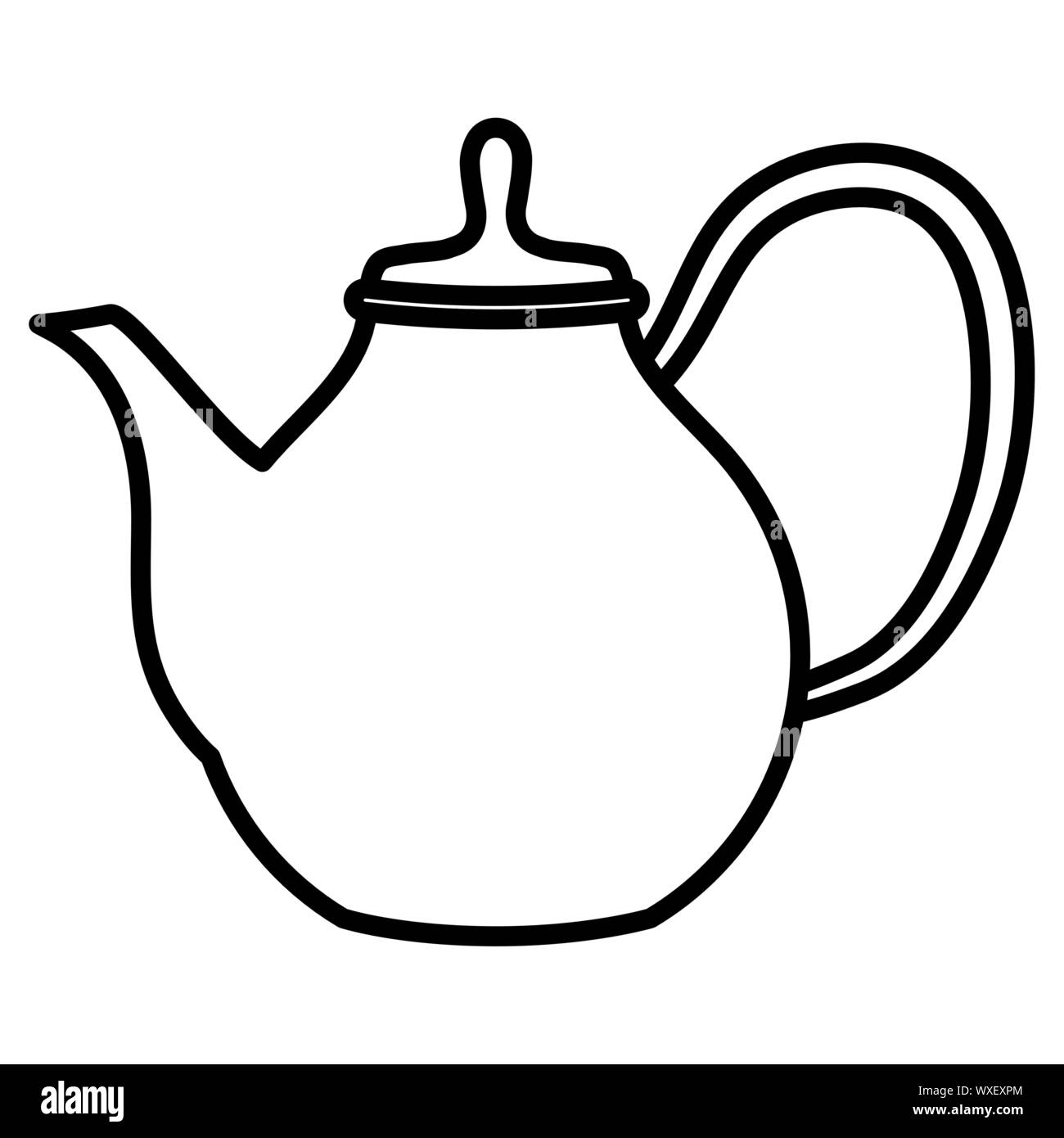 Teekanne Symbol auf weißem Hintergrund, Vector Illustration Stock ...