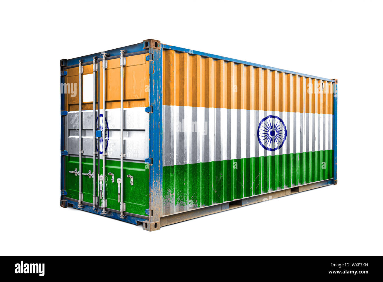 Das Konzept von Indien Export - Import, Container Transport und die ...
