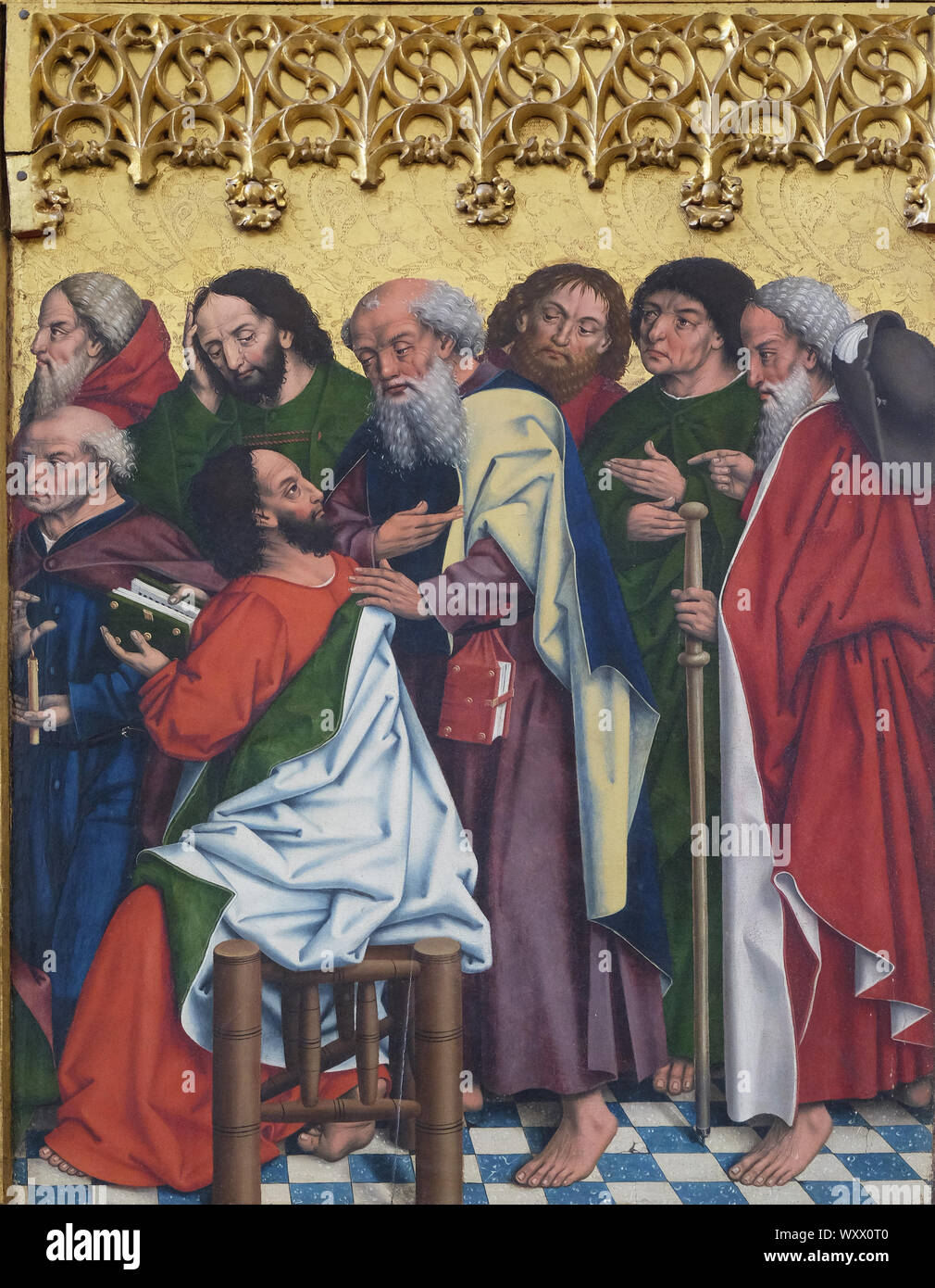 Der Tod der Jungfrau Maria, der Zwölf Apostel altar in St. James Kirche ...