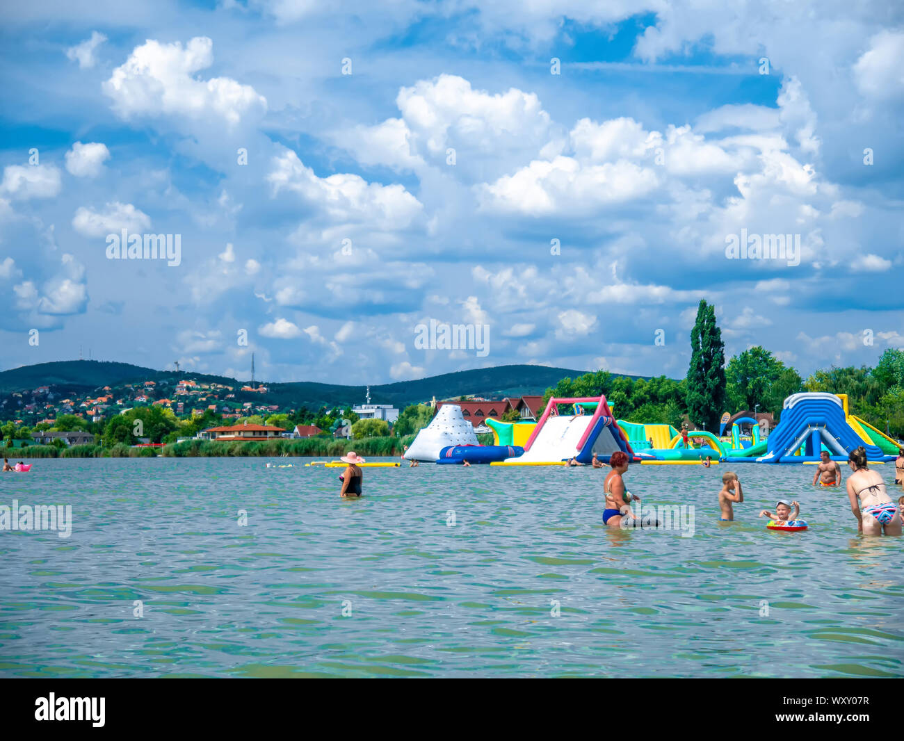 Zalaegerszeg, UNGARN - August 06, 2019: Blick auf den Menschen ...