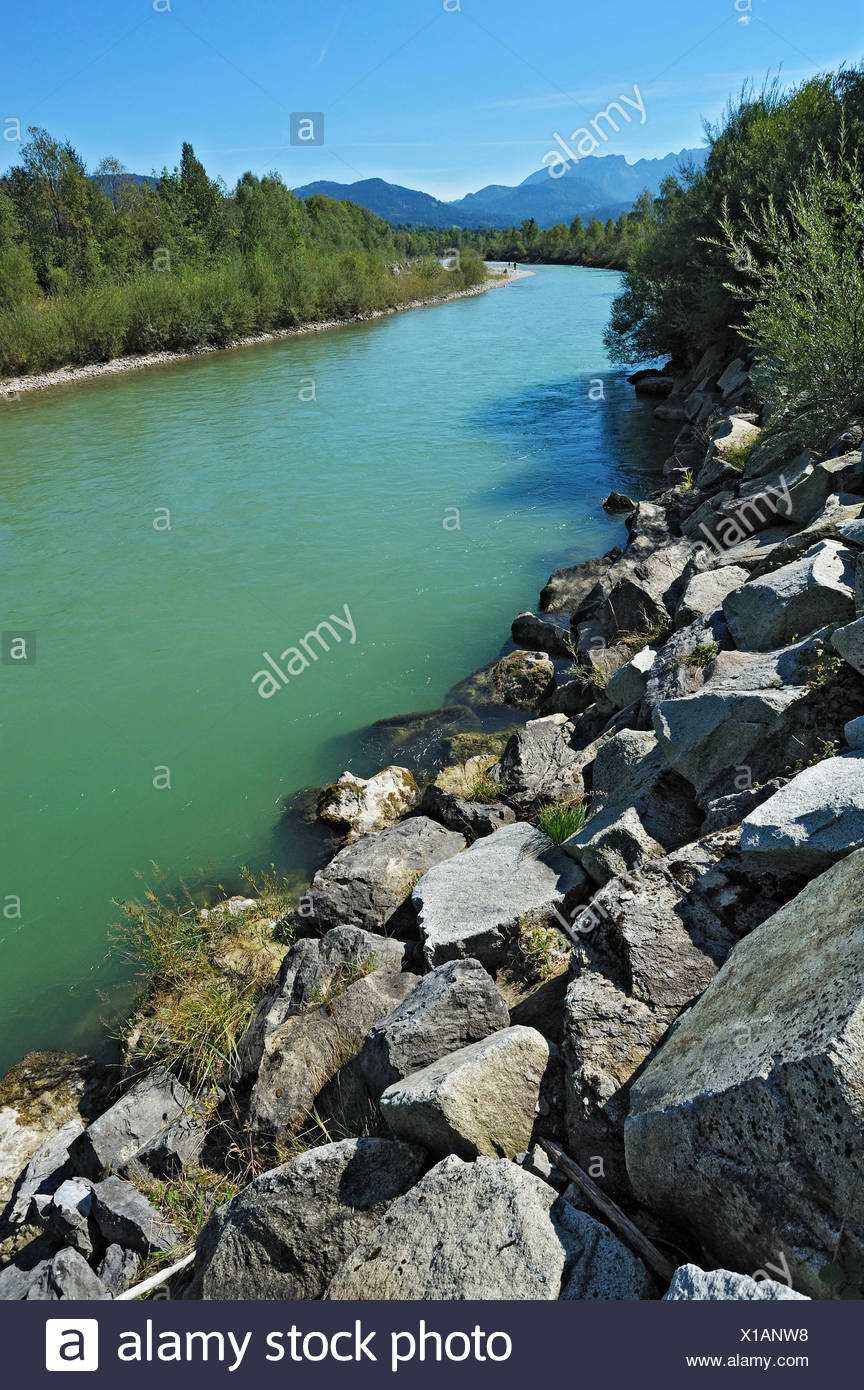 Isar River Near Lenggries Bavaria Stockfotos und -bilder Kaufen - Alamy