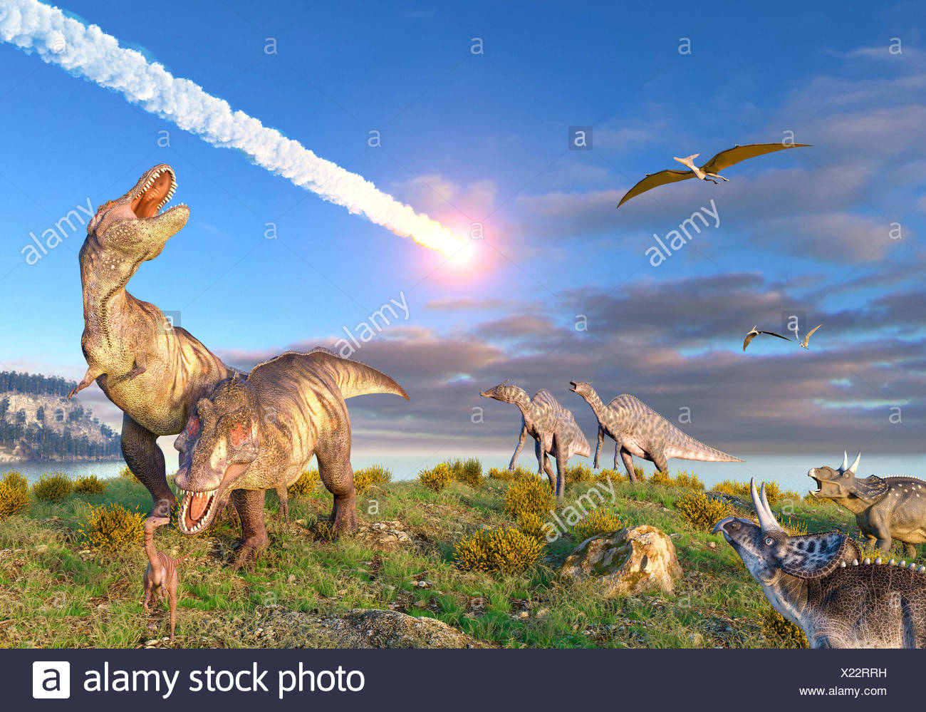 Dinosaur Extinction Asteroid Stockfotos und -bilder Kaufen - Alamy