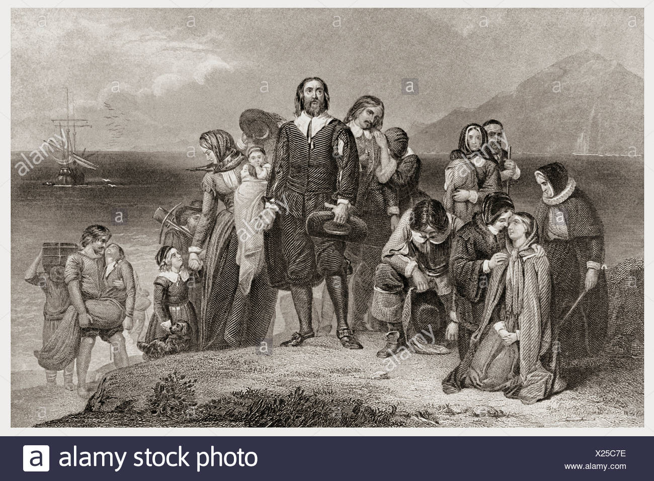 Pilgrims Landing Stockfotos und -bilder Kaufen - Alamy