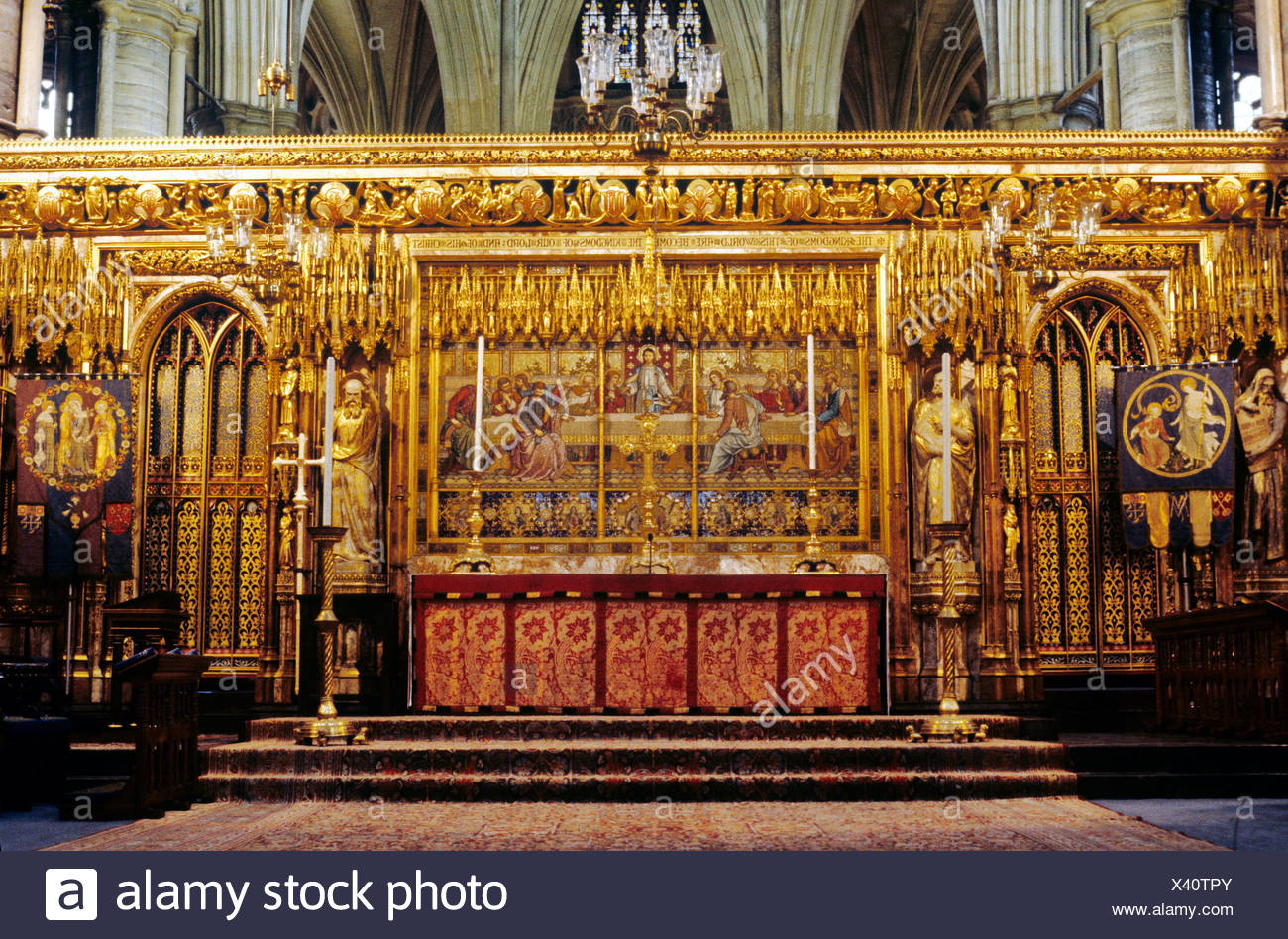 Westminster Abbey High Altar London Stockfotos und -bilder Kaufen - Alamy
