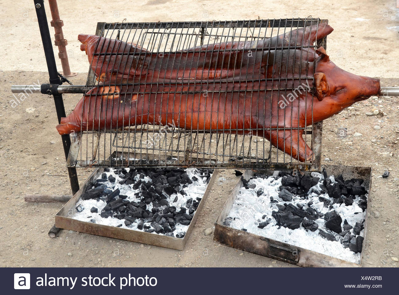 Ferkel Braten Stockfotos und -bilder Kaufen - Alamy