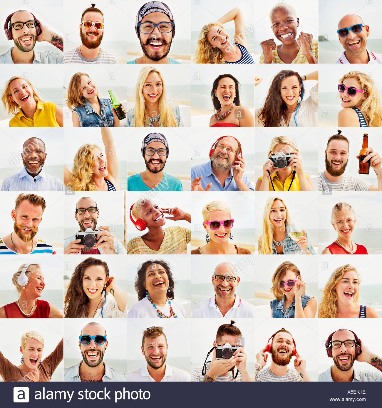 People Set Faces Diversity Human Stockfotos & People Set Faces ...