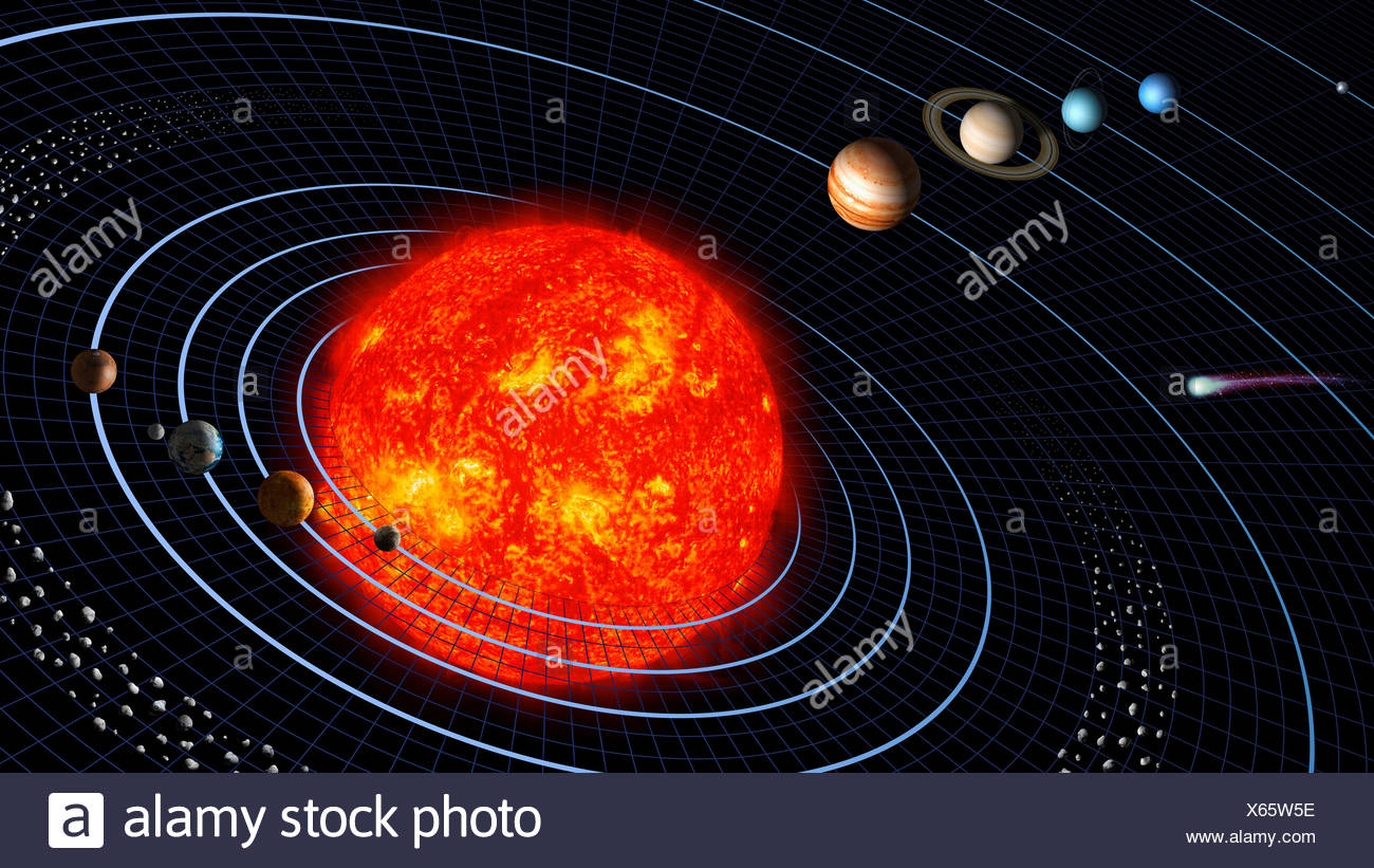Umlaufbahnen Des Sonnensystems Stockfotos & Umlaufbahnen Des ...