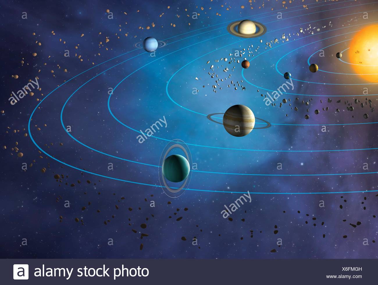 Solar Eight Planets Stockfotos und -bilder Kaufen - Alamy