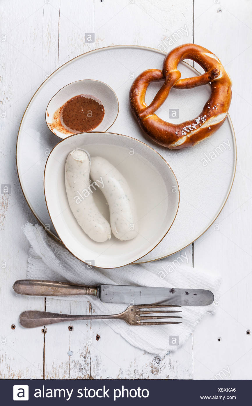Bayerische Weisswurst Mit Brezel Stockfotos und -bilder Kaufen - Alamy