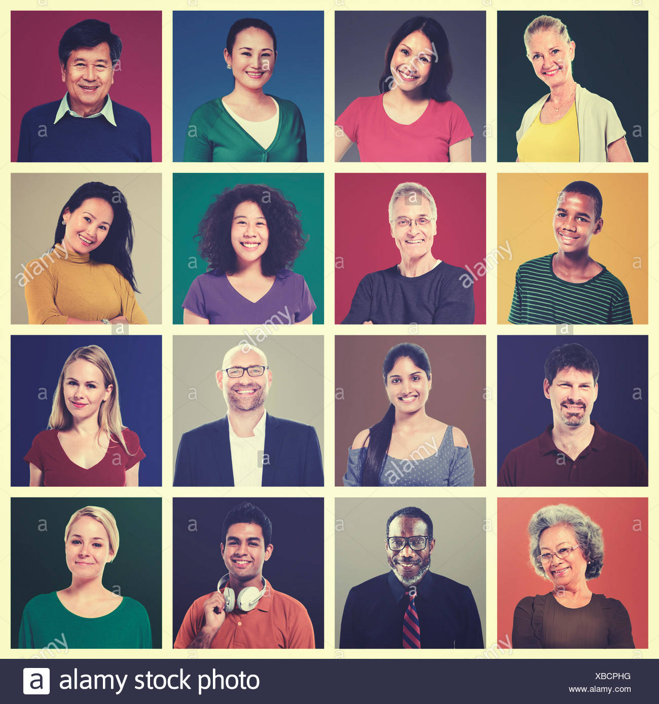 People Set Faces Diversity Human Stockfotos & People Set Faces ...