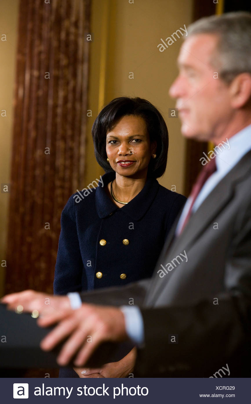 President George Bush Condoleezza Rice Stockfotos und -bilder Kaufen ...
