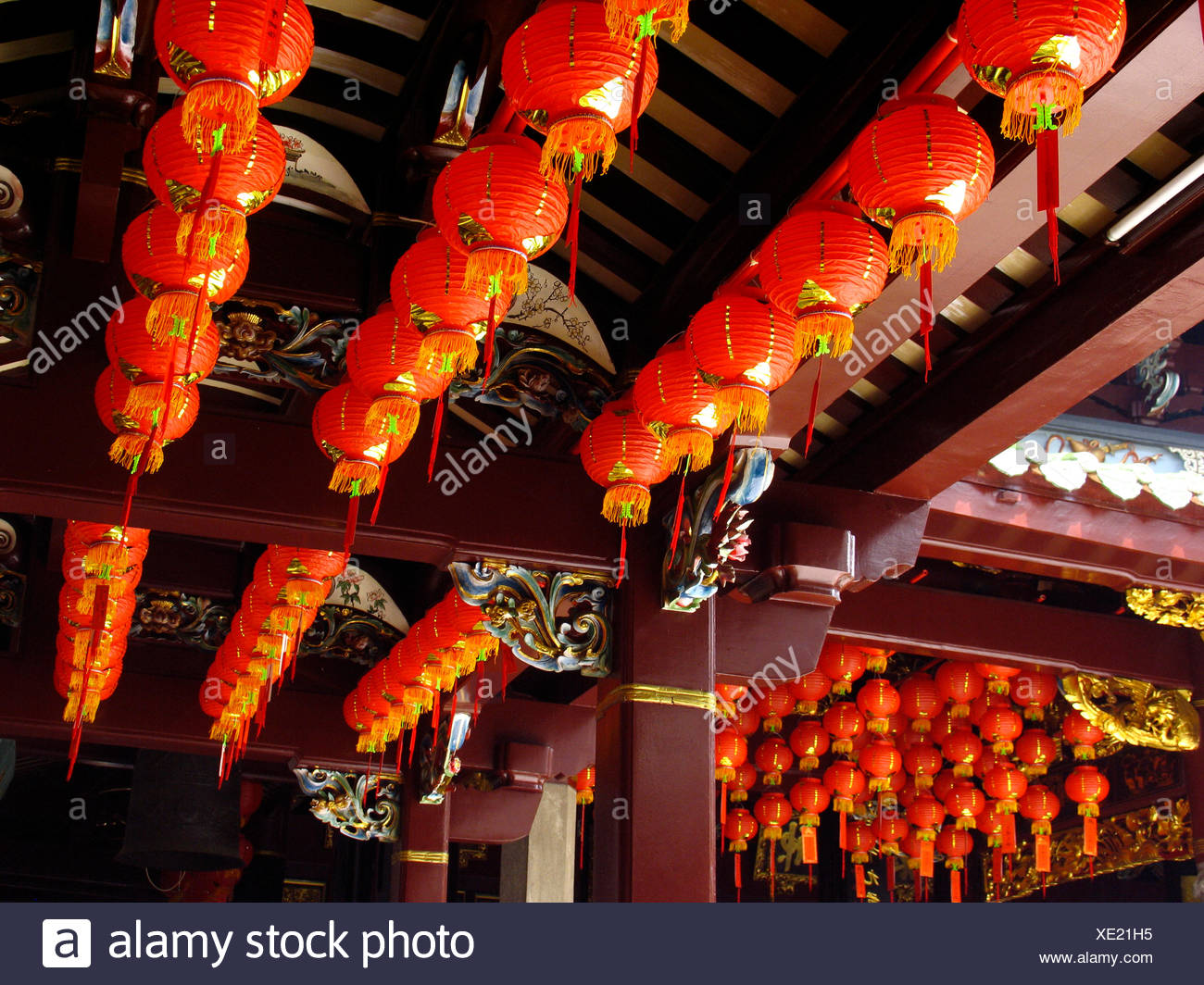 Rote Chinesische Lampions Stockfotos & Rote Chinesische Lampions Bilder ...