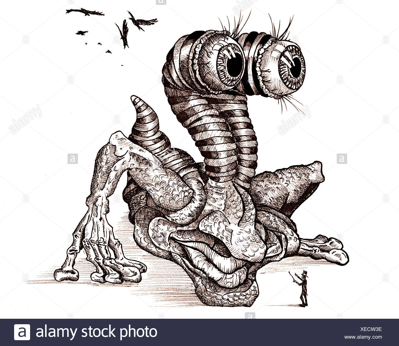 Monster Pencil Sketch Stockfotos und -bilder Kaufen - Alamy