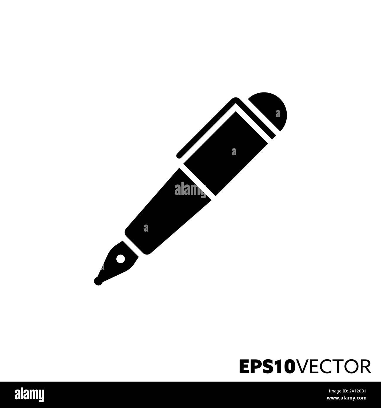 Pluma Azul Silueta Para Escribir Ilustración Vectorial Ilustraciones Svg, Vectoriales, Clip Art ...