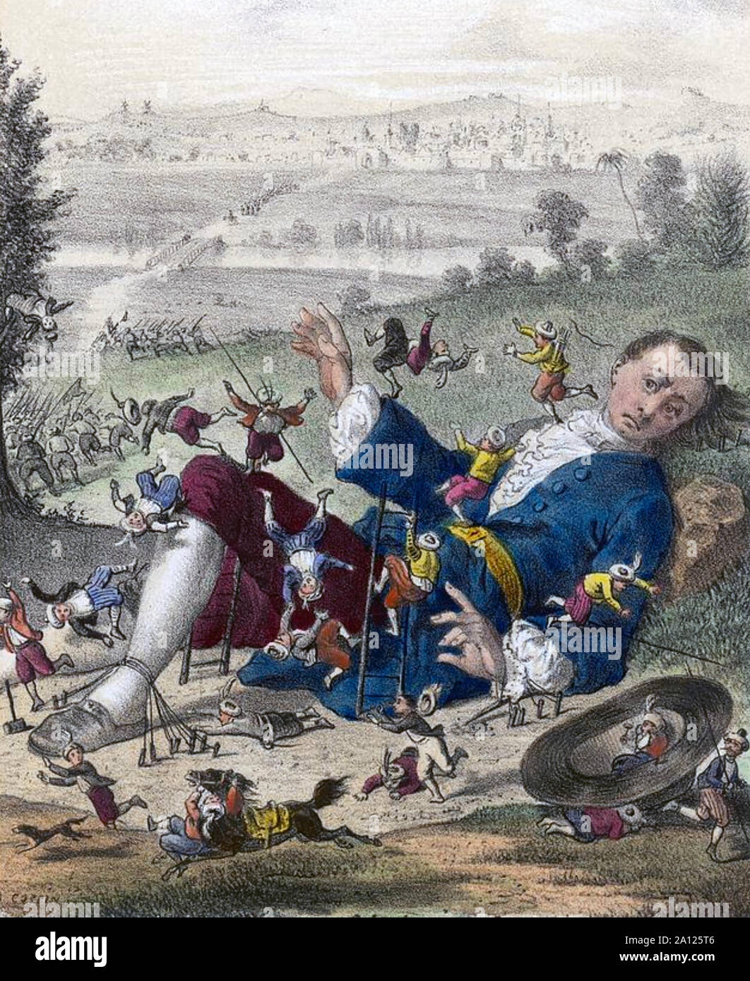 Los Viajes De Gulliver De Jonathan Swift Ilustración De Principios