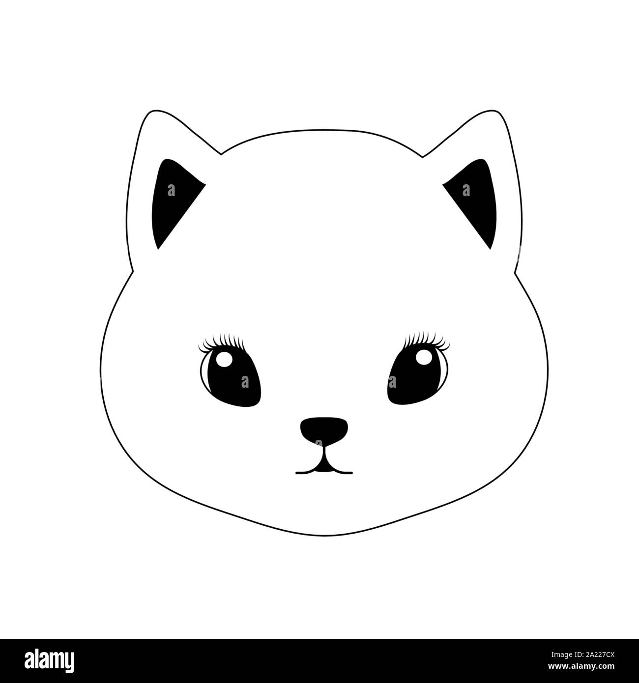 Silueta De Cabeza De Gato
