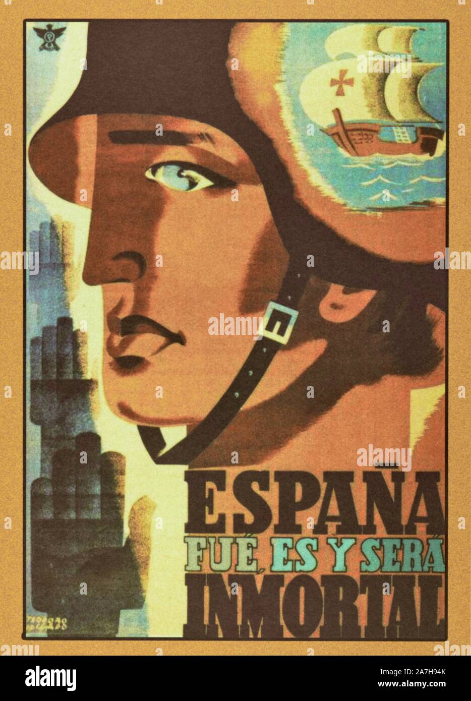Cartel De La Guerra Civil Española España Fue Es Y Será Inmortal