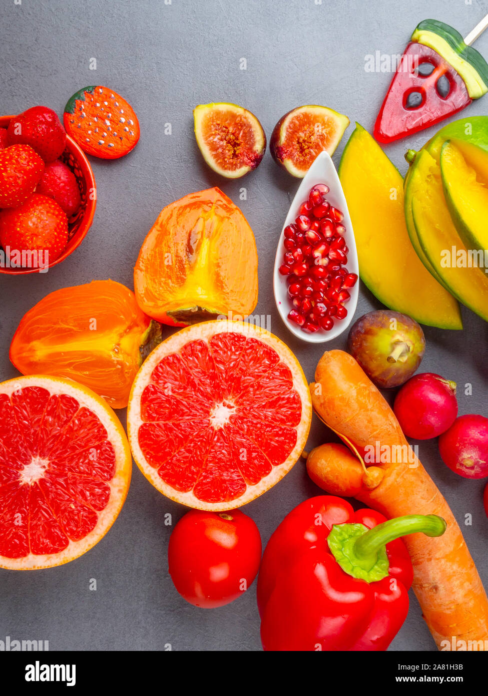 Frutas Y Verduras De Color Naranja