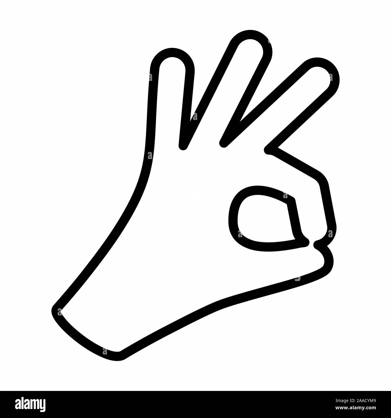 Vector De Signo Bien Mano Fotos e Imágenes de stock - Alamy