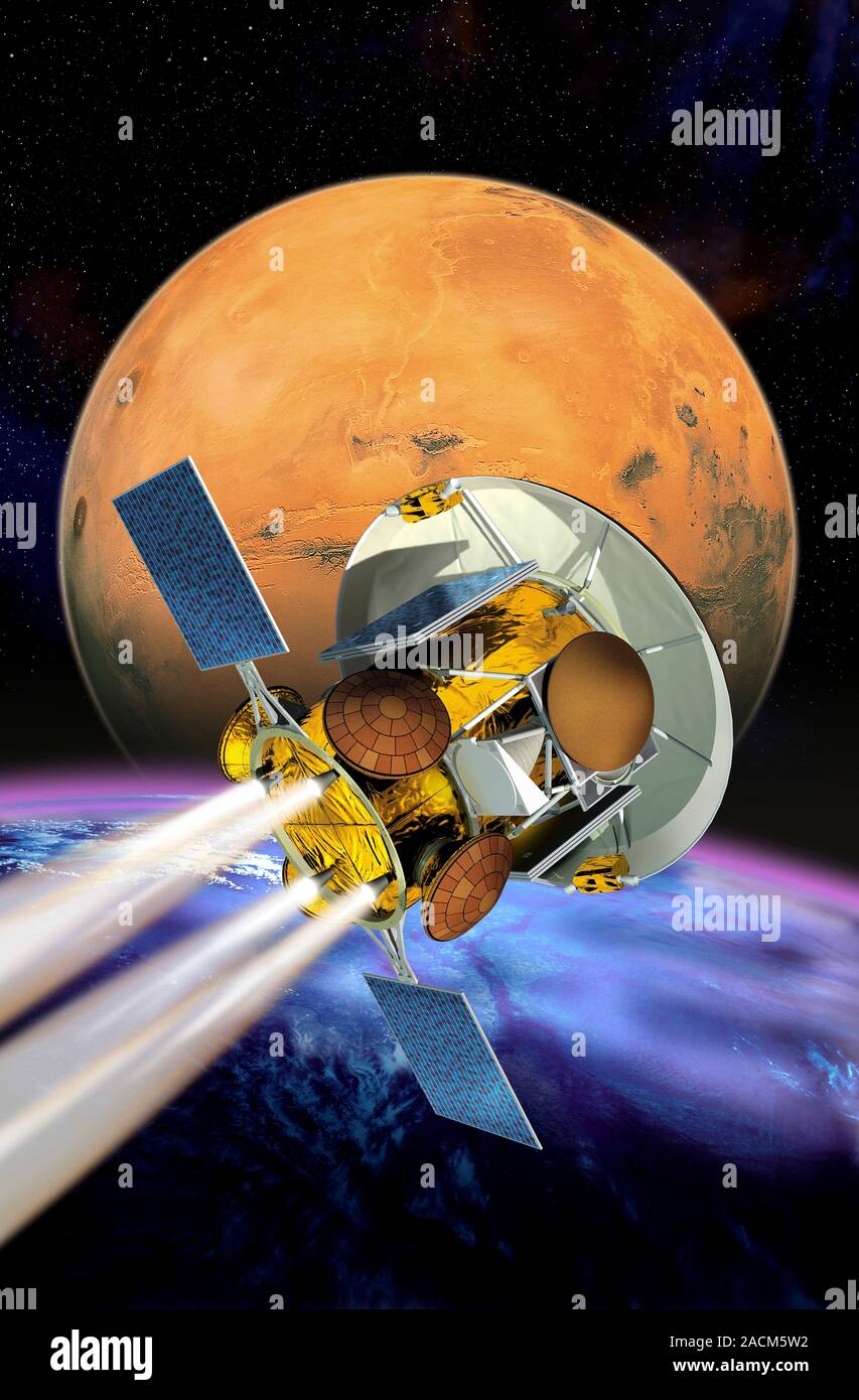La misión Mars Sample Return, obras de arte. Este CNES (Francés) naves ...