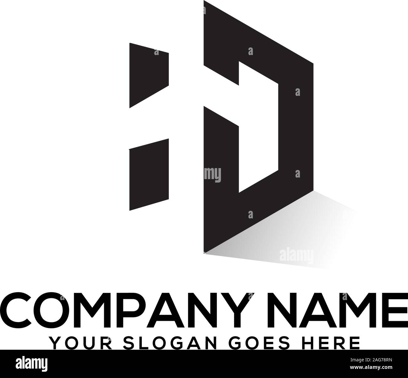 Diseños De Logotipo H H Carta Con Espacio Negativo Vector Logo Imagen
