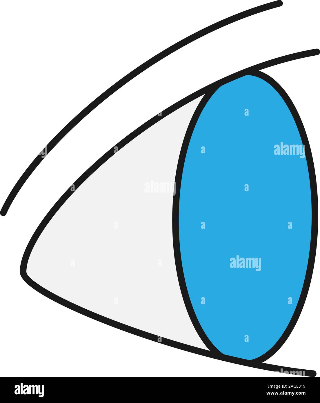 Icono De Color Del Ojo Humano Oftalmología Buena Visión Ilustración