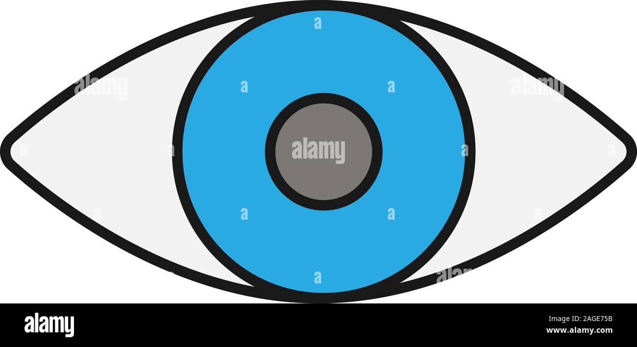 Icono De Color Del Ojo Humano Oftalmología Buena Visión Ilustración