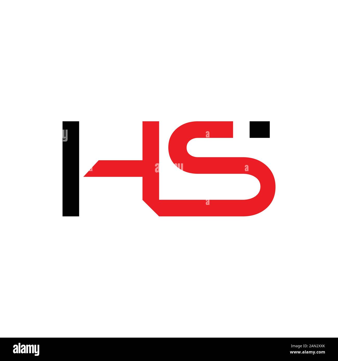 Plantilla Vectorial Vinculada Con El Diseño Del Logotipo De Letter Hs