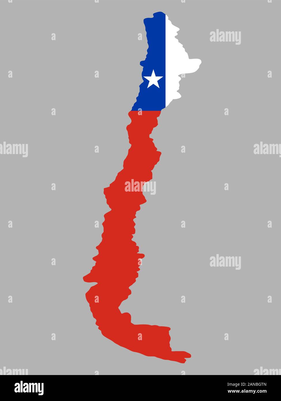 Mapa Do Chile Destacado Nas Cores De Bandeira Do Chile, 51% OFF