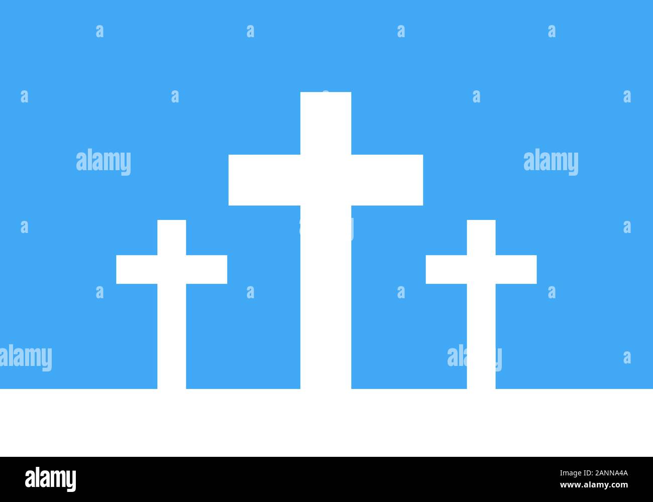 Icono De Cruz Blanca Ilustración Vectorial Cruz Cristiana Simple