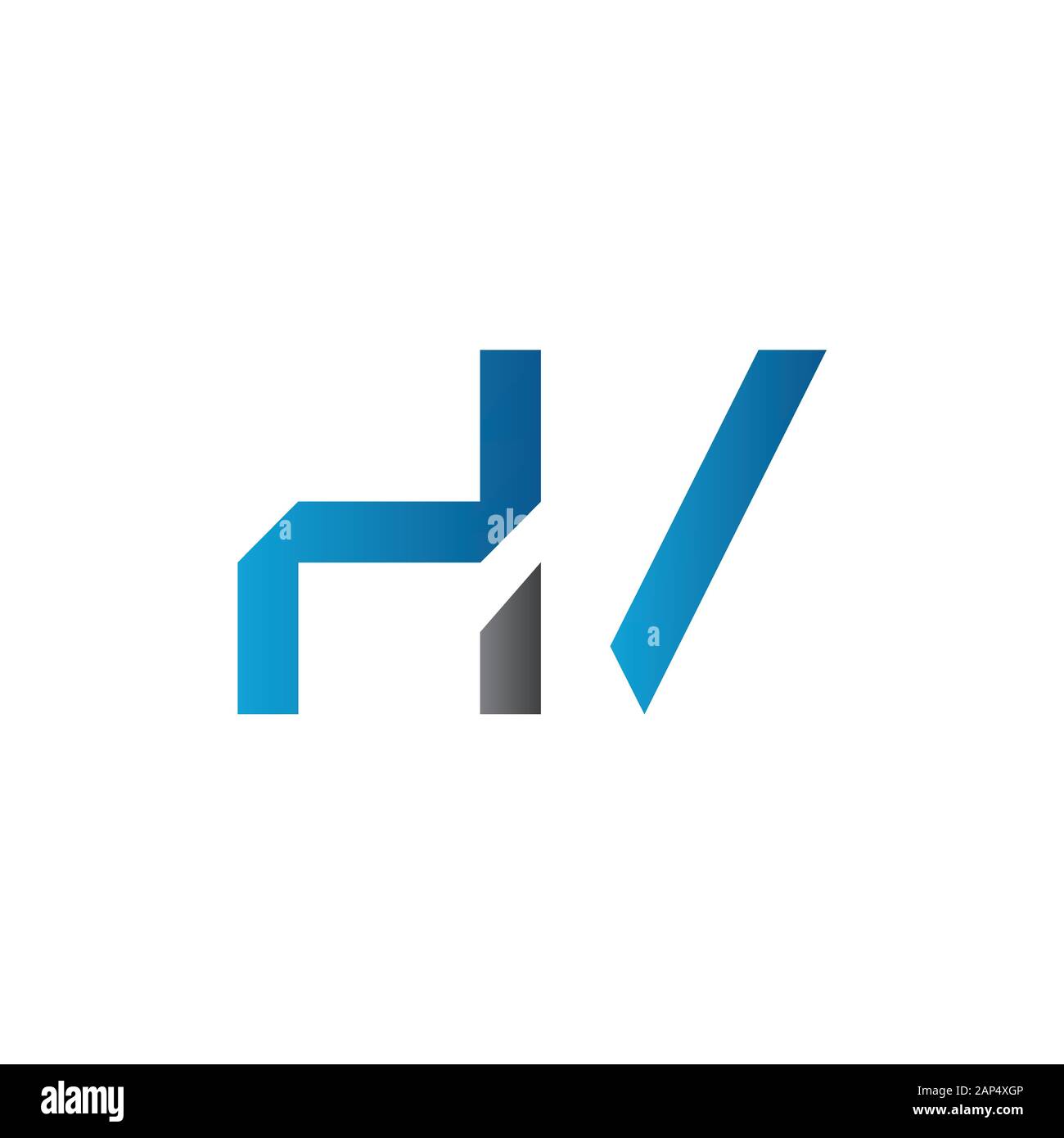 Plantilla Vectorial De Diseño De Logotipo De Letter Hv Ilustración Del