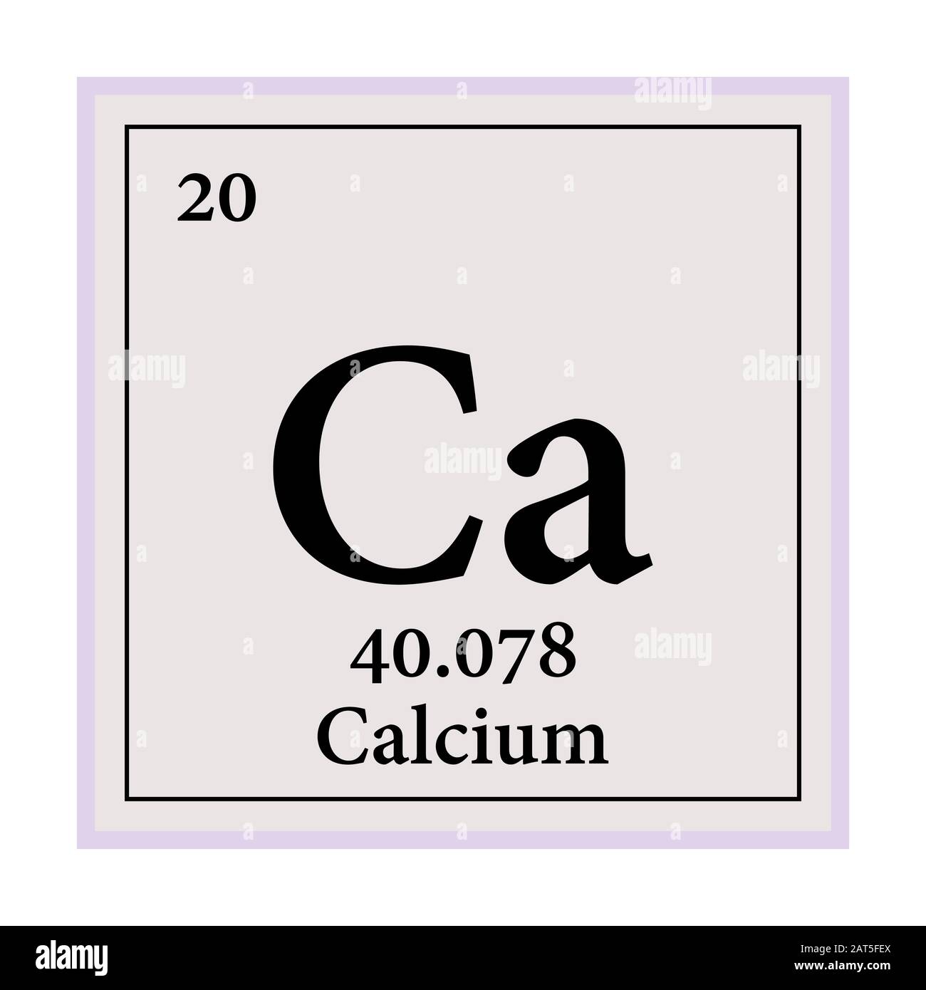Calcio Tabla periódica de los elementos ilustración vectorial eps 10 ...