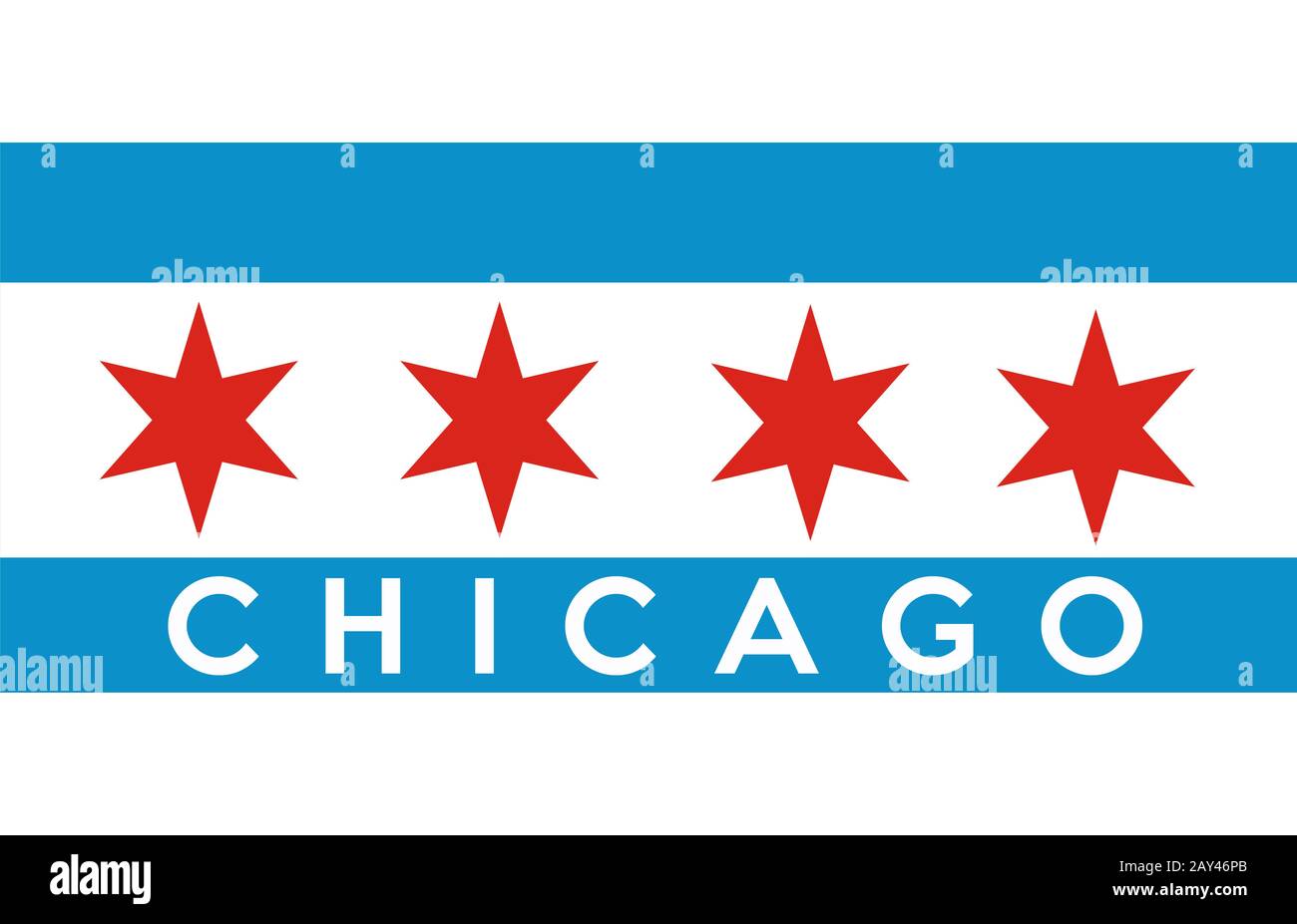 Ilustraciones De La Bandera De Chicago