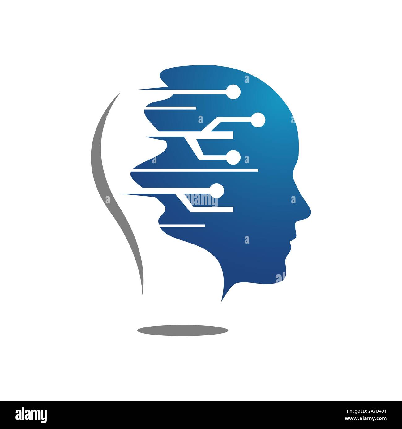 Logotipo de inteligencia artificial de diseño vectorial circuitos ... Logotipo de inteligencia artificial de diseño vectorial circuitos ...