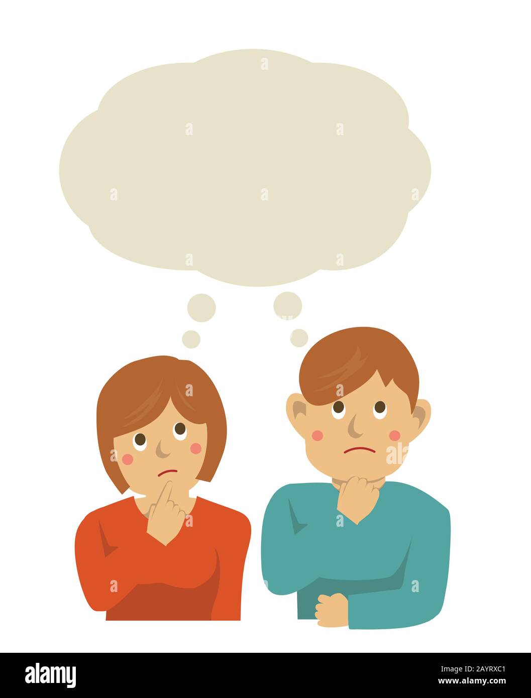 Mujer Pensando Dibujo