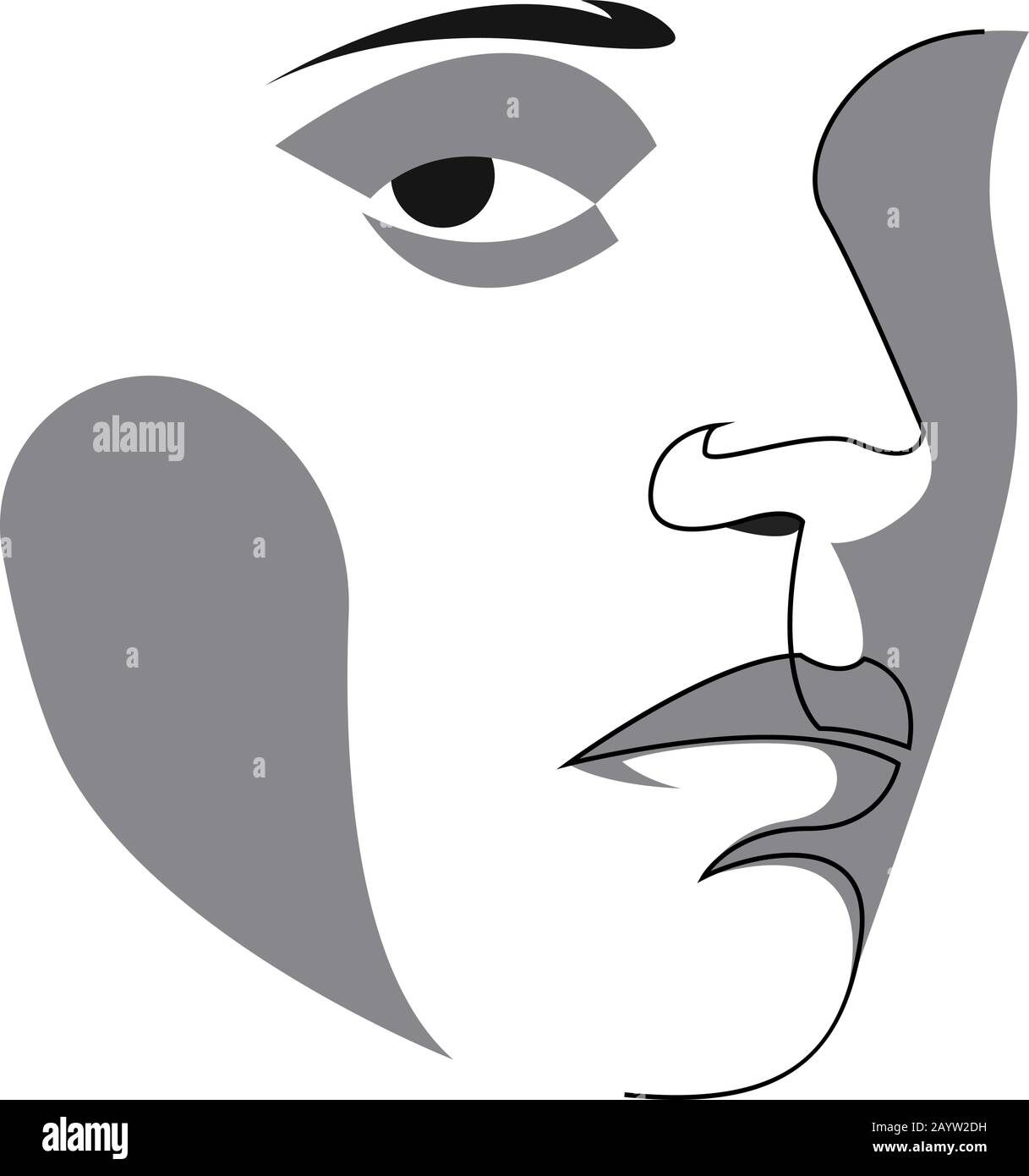 Boceto De Cara De Modelo De Moda