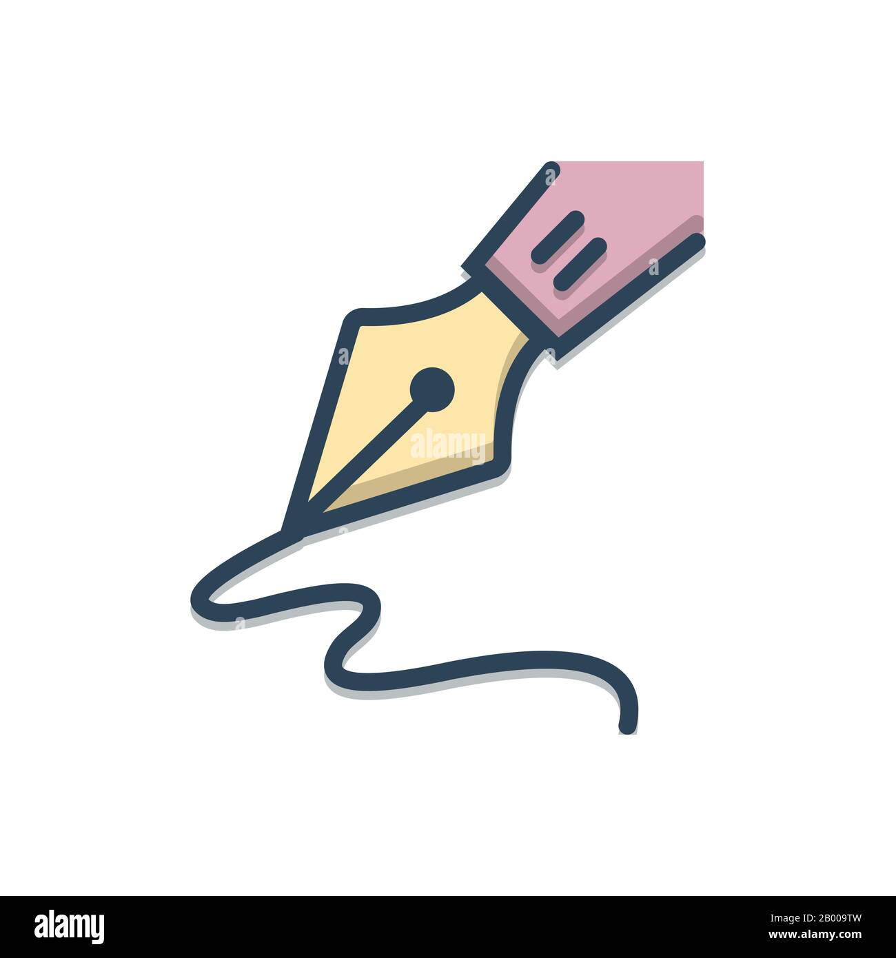 Pluma Azul Silueta Para Escribir Ilustración Vectorial Ilustraciones Svg, Vectoriales, Clip Art ...