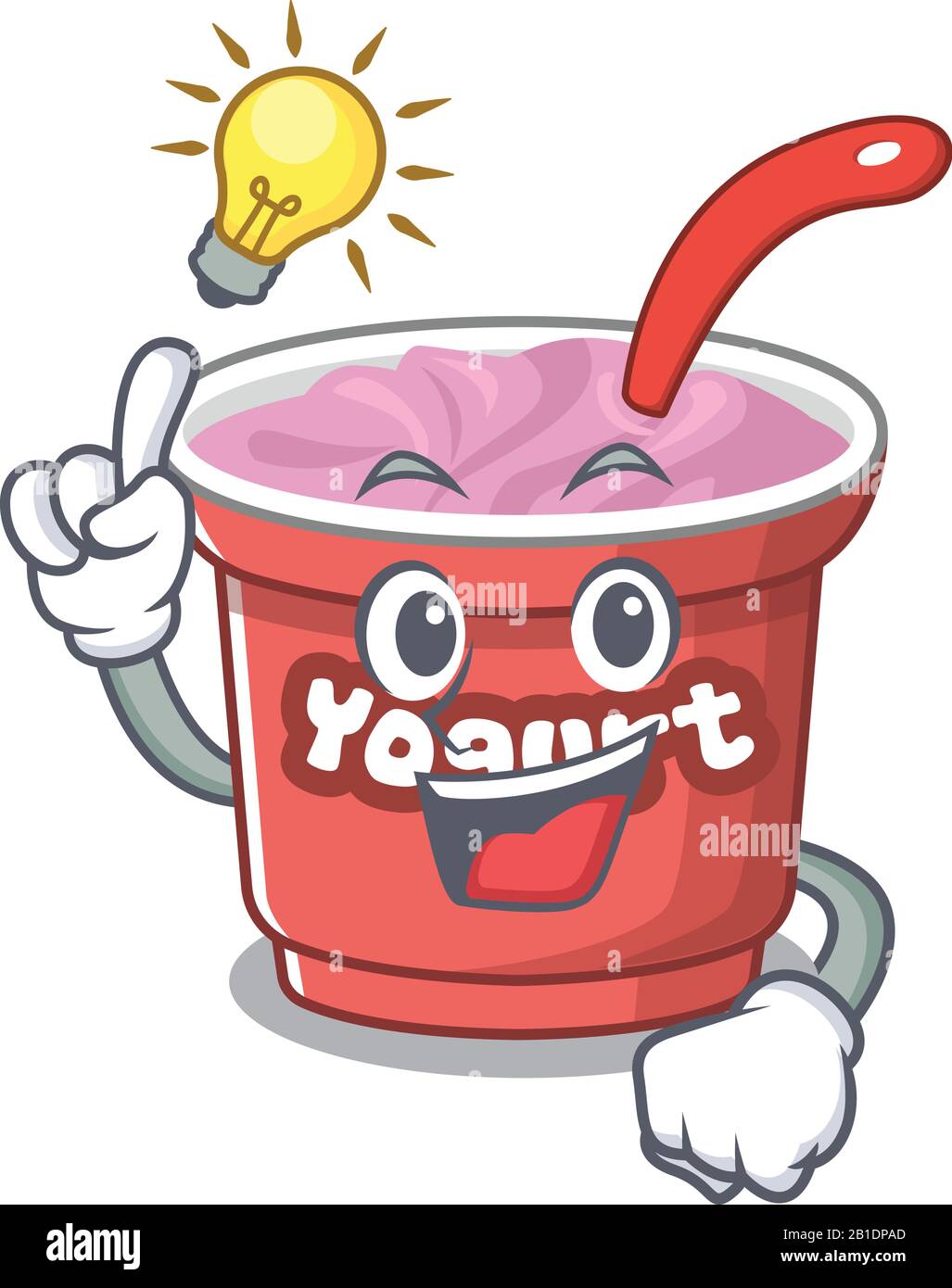 Un Estilo De Personaje De Dibujos Animados Con Yogur Inteligente Tiene