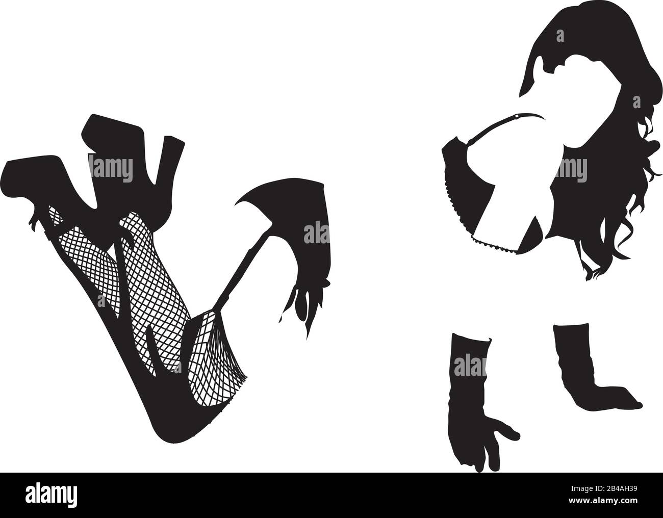 Ilustración De Mujer Sexy Con Vector De Fondo Blanco Imagen Vector De