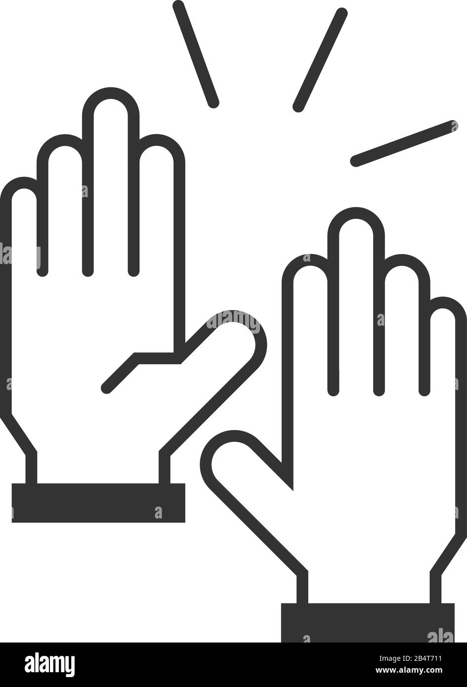 Gesto de la mano dedo cinco palma fotografías e imágenes de alta ...