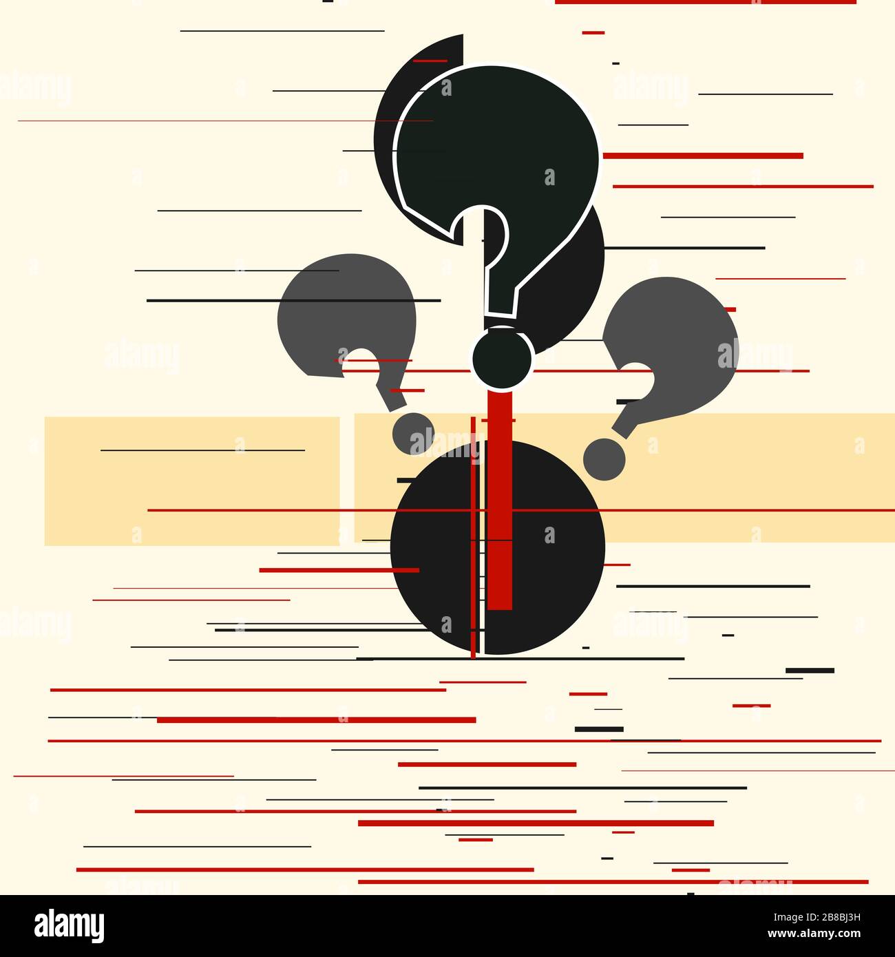 Vector Abstracto Negro Y Rojo Formas Constructivismo Diseño De Estilo