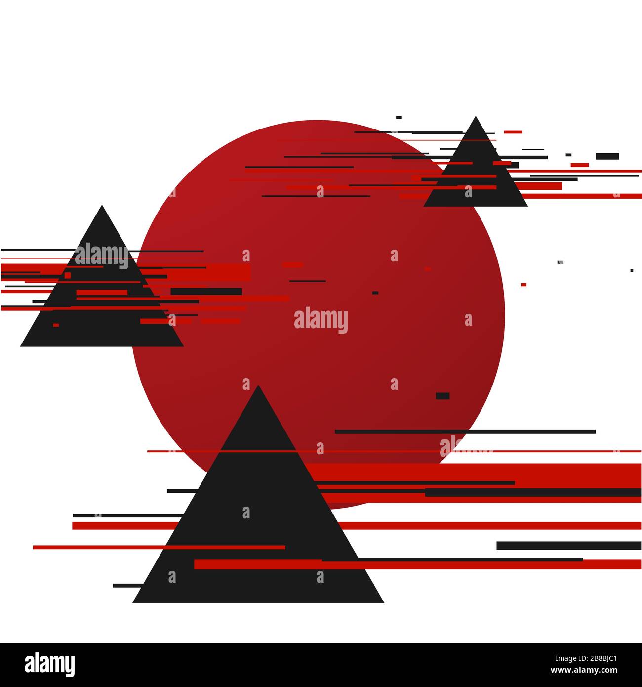 Vector Abstracto Negro Y Rojo Formas Constructivismo Diseño De Estilo