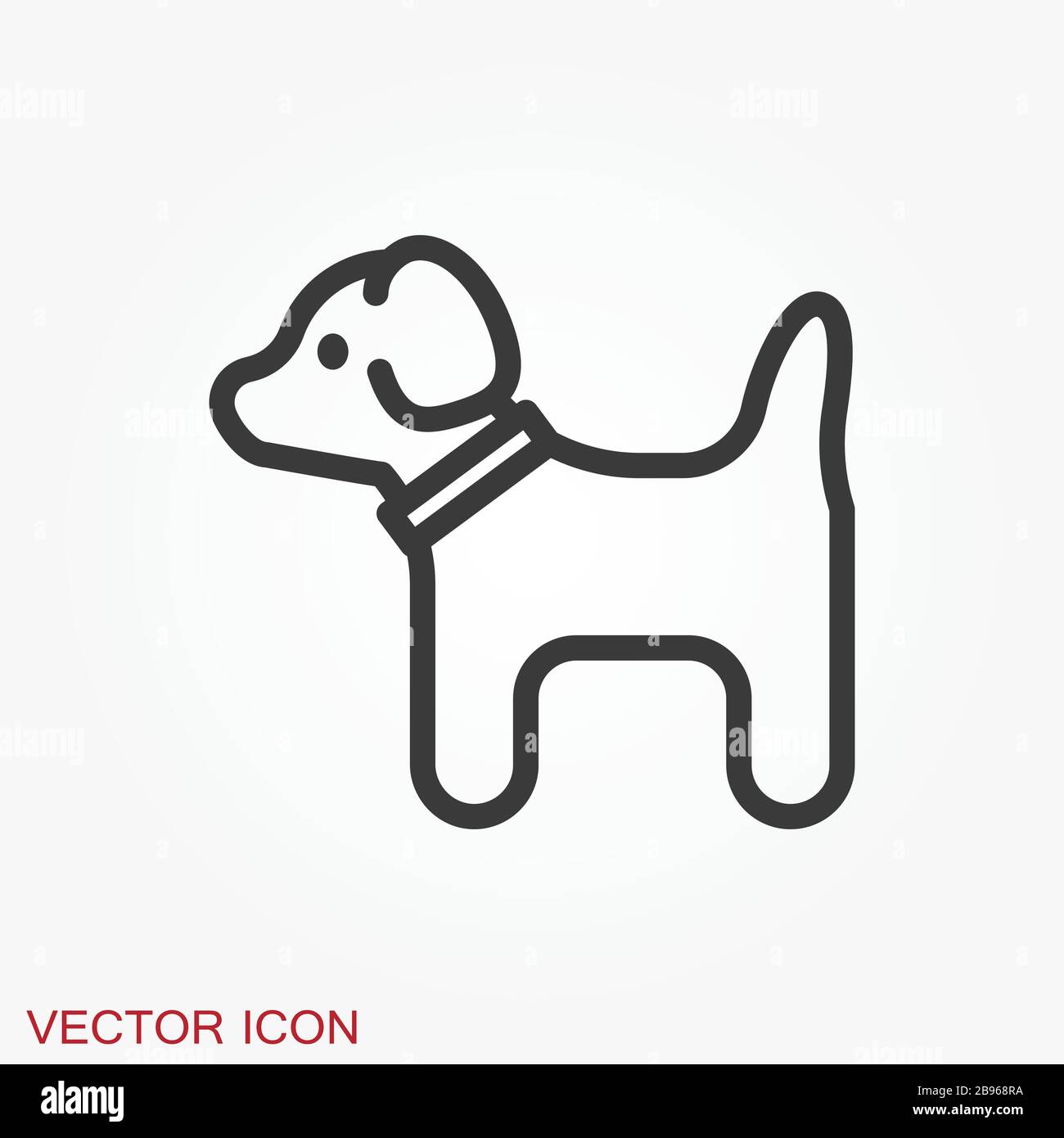 Icono De Cachorro Símbolo De Perro Elemento Vectorial Para Su Diseño Imagen Vector De Stock